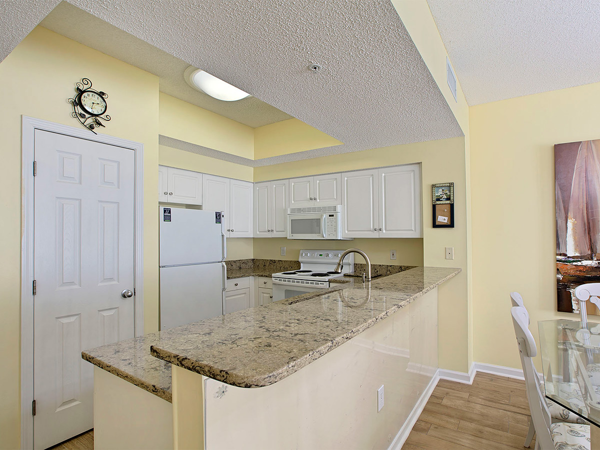 Majestic Sun Updated Condo Kitchen | Beach Condos in Destin